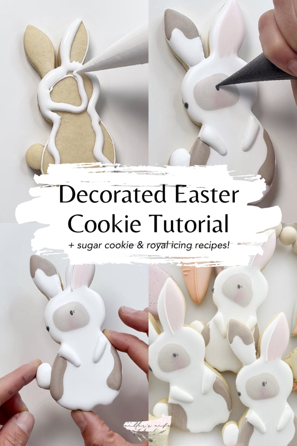 Cute Bunny Cookie Decorating Tutorial – The Millers Wife Custom Cookies